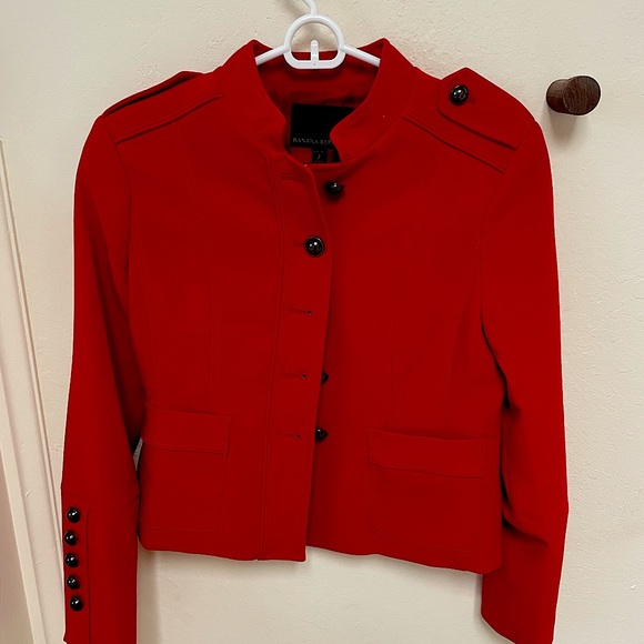 Banana Republic | Jackets & Coats | Banana Republic Red Military Jacket ...